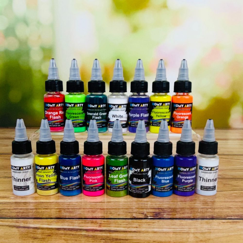 Airbrush Ink Set 14 Colours & 2 Thinners - Luminous Anomalies ...