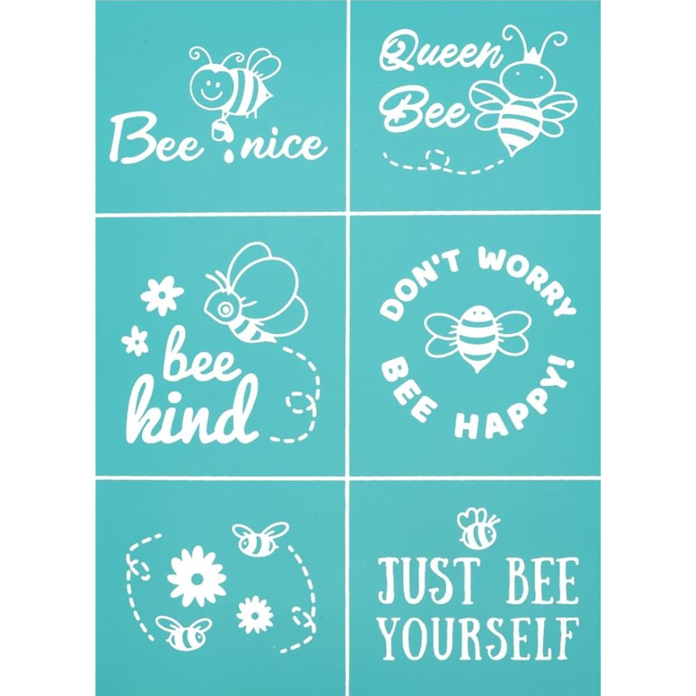 Self Adhesive Silk Screen Stencil A5 - Bee Happy - Highlight Crafts