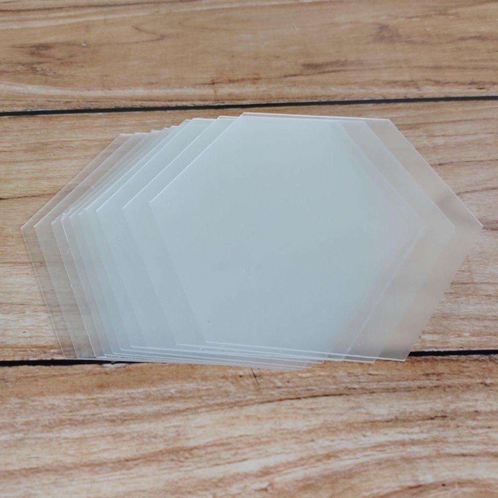 Clear Acrylic Hexagon Sheet (Approx 10x11cm) - 10pcs - Highlight Crafts