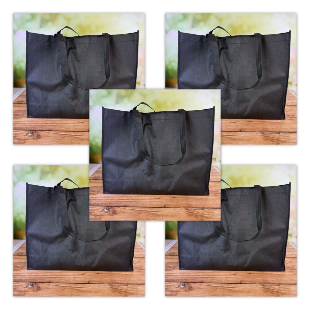 5x Big Shopper Bag - Black - Highlight Crafts