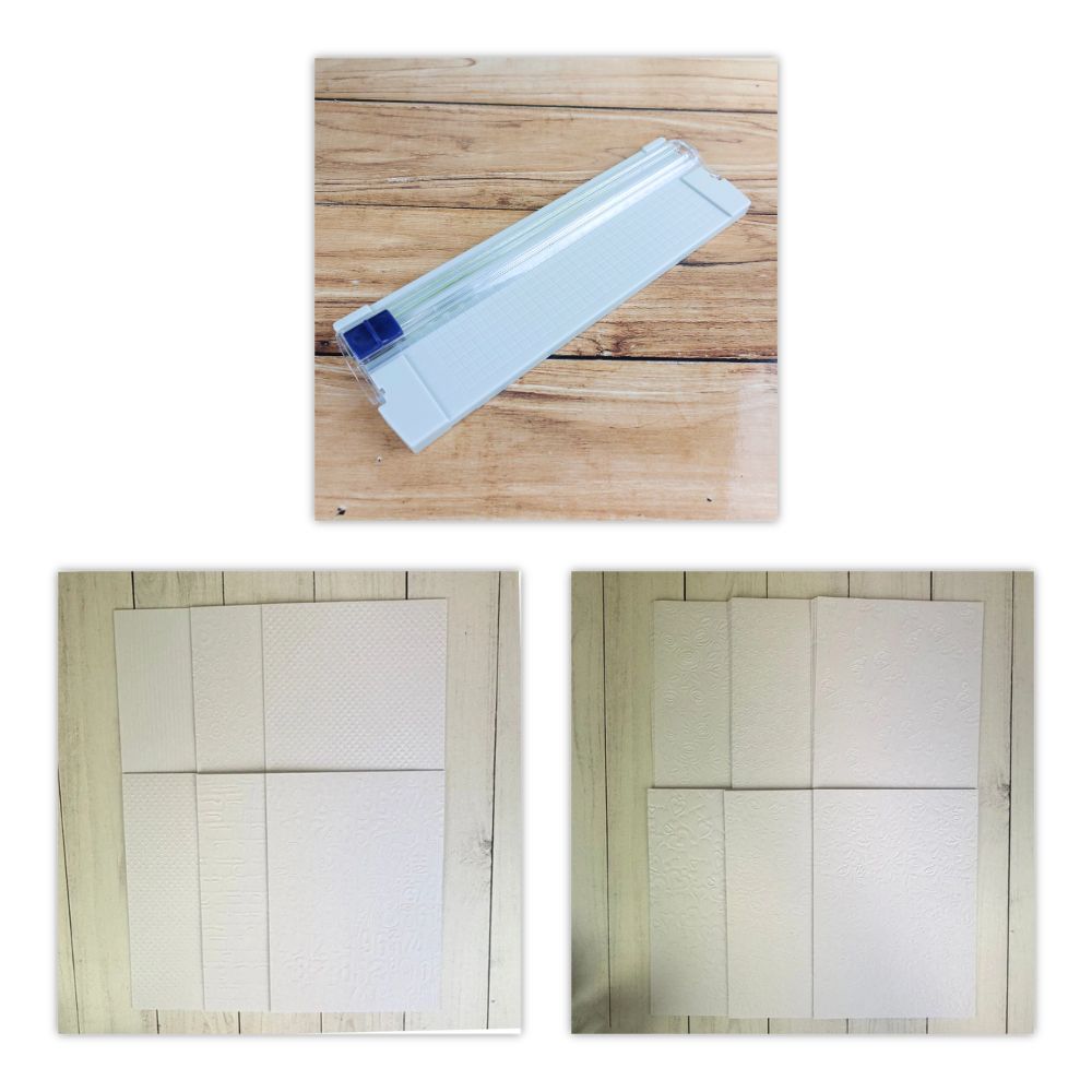 Mini Paper Trimmer & Embossed Paper Bundle - Highlight Crafts
