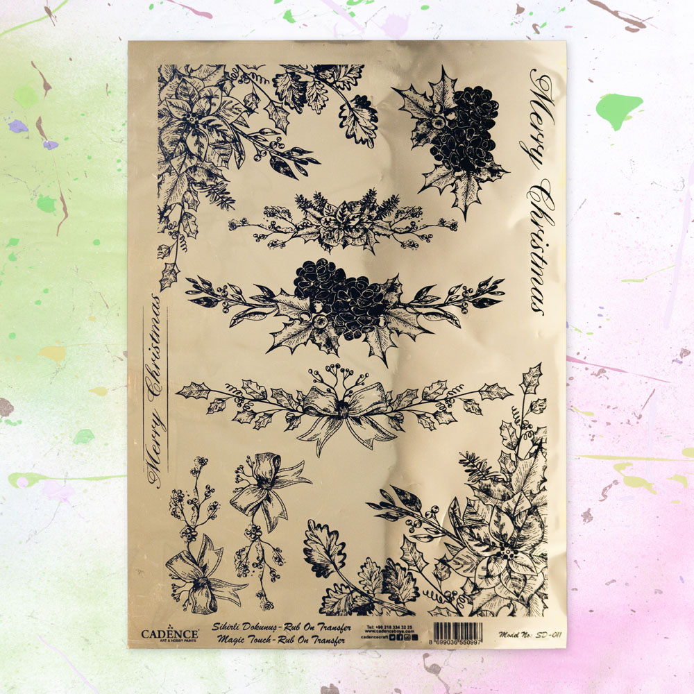 Cadence Gold Rub On A3 Transfer Sheet - Finest Foliage - Highlight Crafts