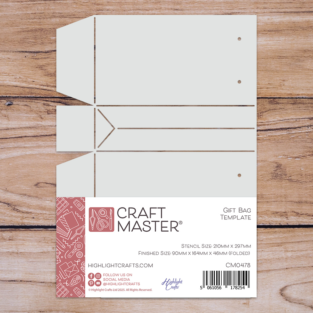 Craft Master Gift Bag Template Stencil - Highlight Crafts