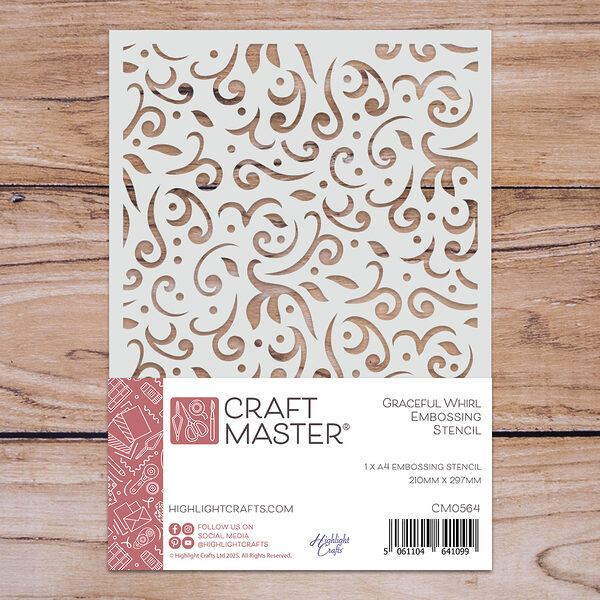 Craft Master Background Embossing Stencils Set 2 Bundle (8 x A4 ...