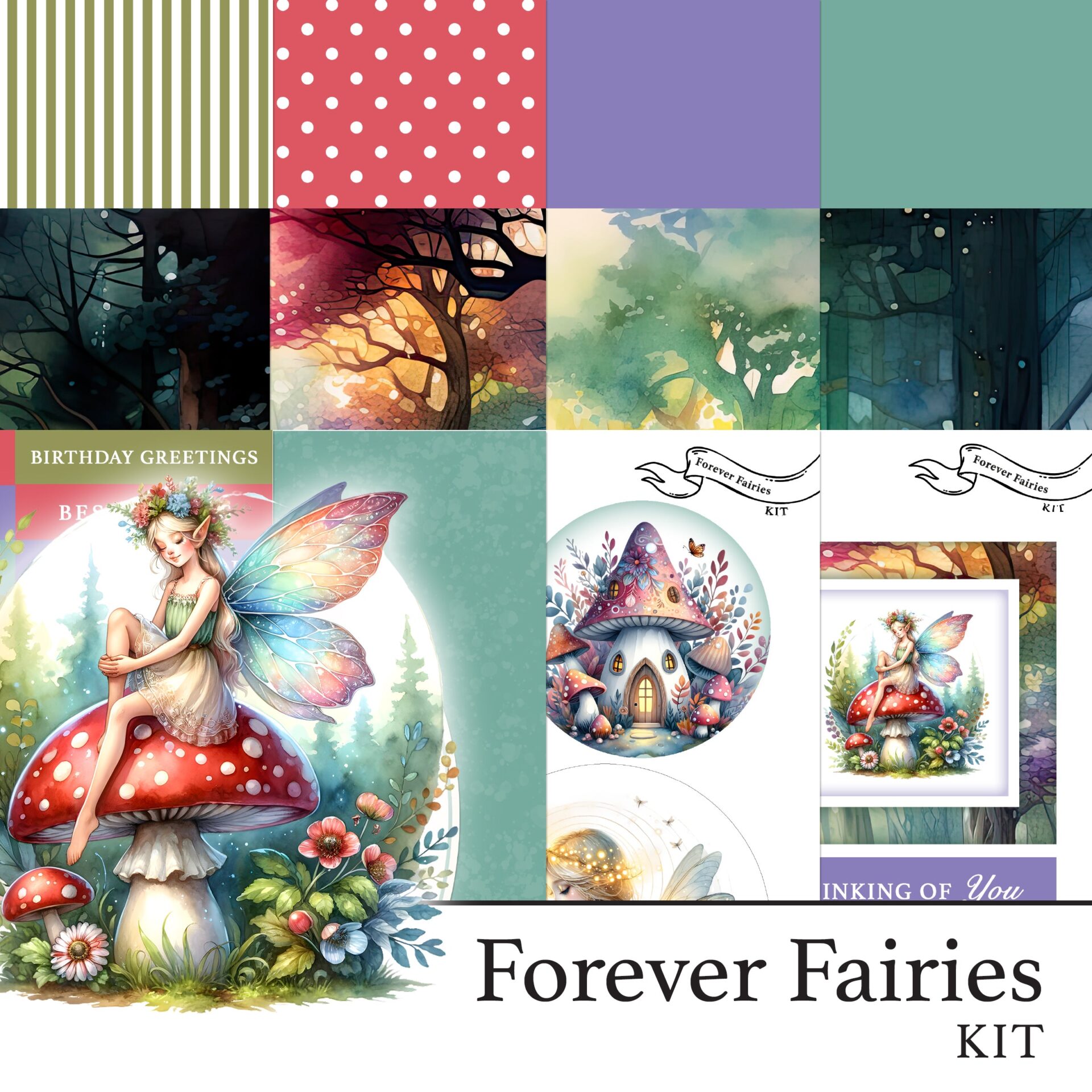 The Crafty Witches Forever Fairies Download Kit - Highlight Crafts