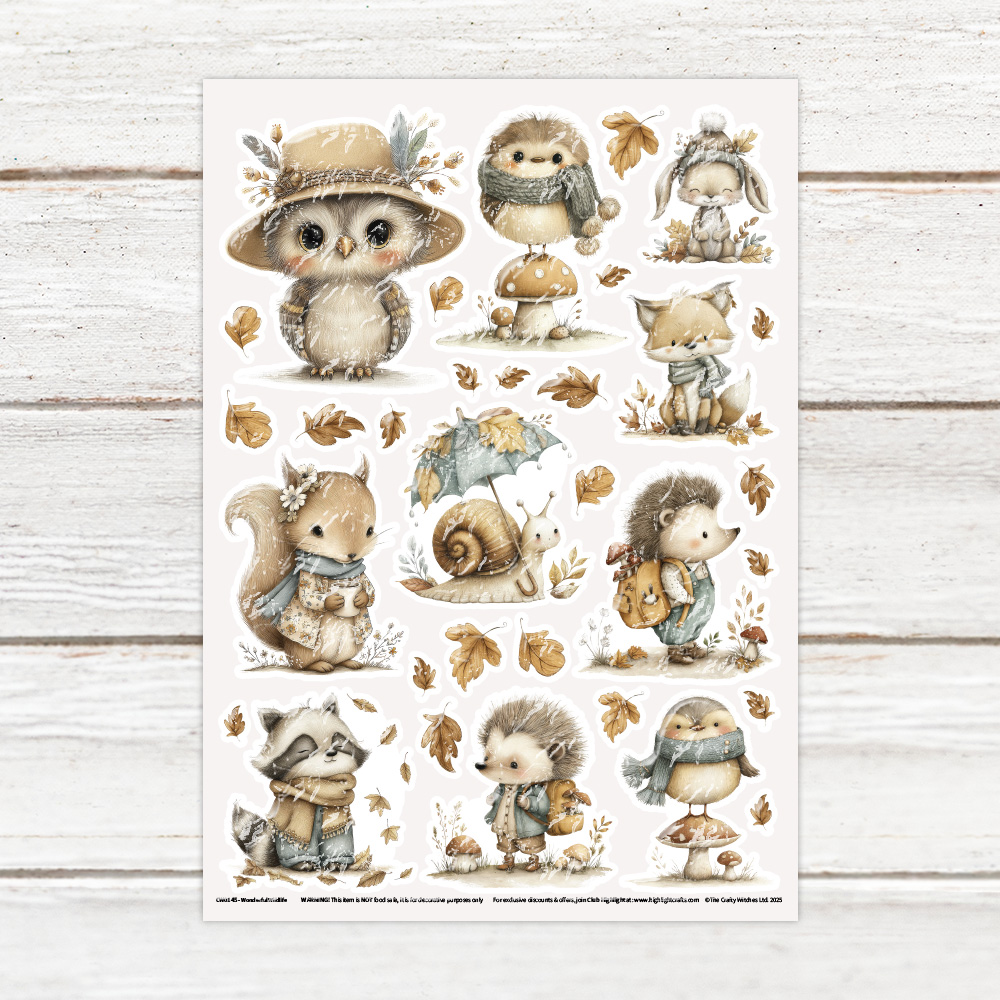 The Crafty Witches Wonderful Wildlife Luxe Decal Sheet - Highlight Crafts