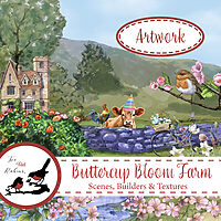 Two Red Robins Buttercup Bloom Farm Scenes, Builders & Textures Artwork ...