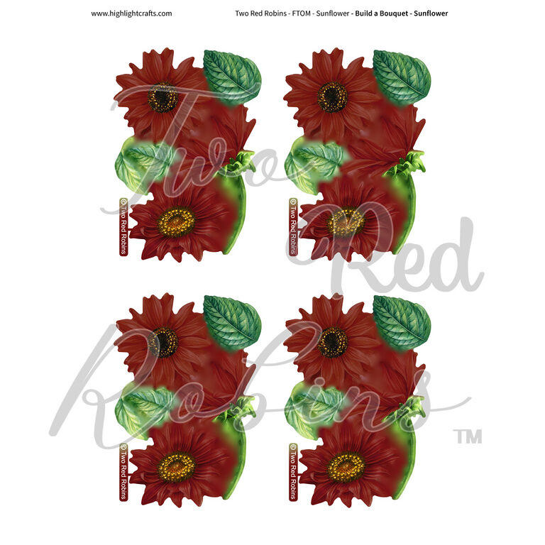 Two Red Robins Build a Bouquet Sunflower Die Set - Highlight Crafts