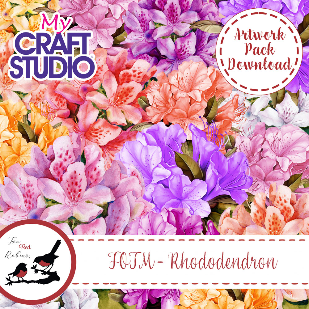 Two Red Robins Flower of the Month Rhododendron Artwork Pack Download ...