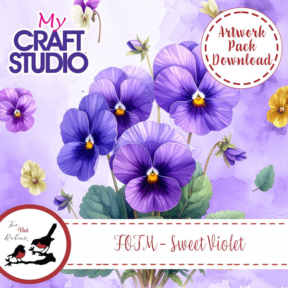Two Red Robins Flower of the Month Sweet Violets Artwork Pack Download ...