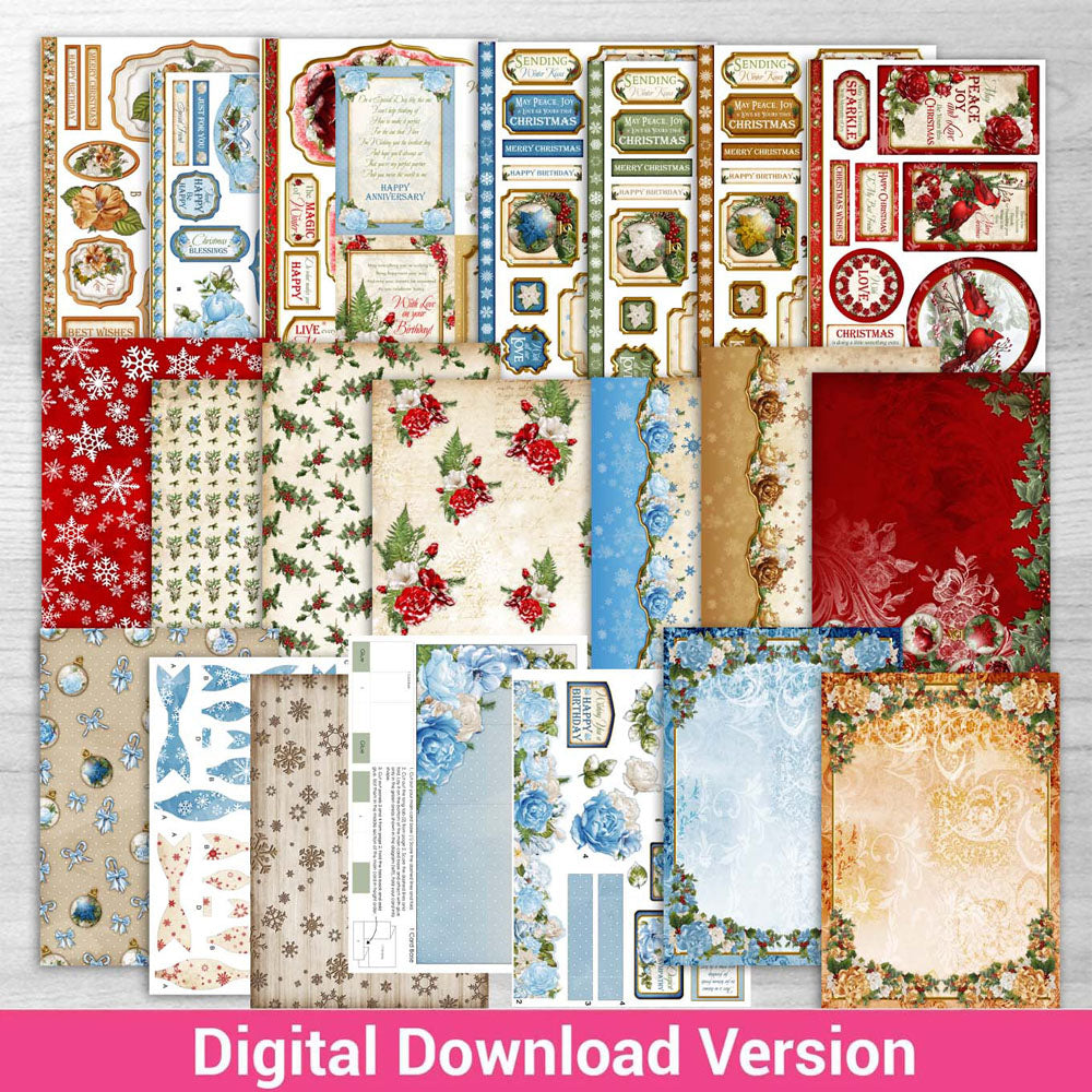 Debbi Moore Designs Roses of Winter Cardmaking Kit Digital Download ...