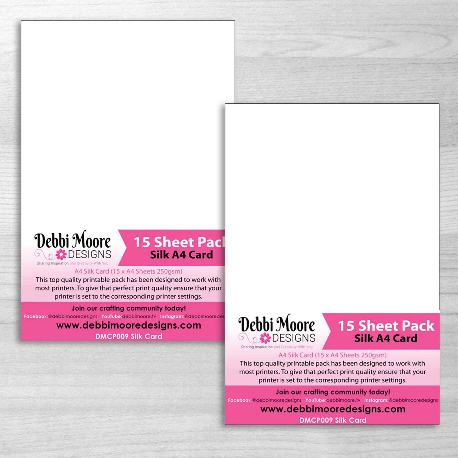 Debbi Moore Designs Printable Silk Card 250gsm (30 A4 sheets ...