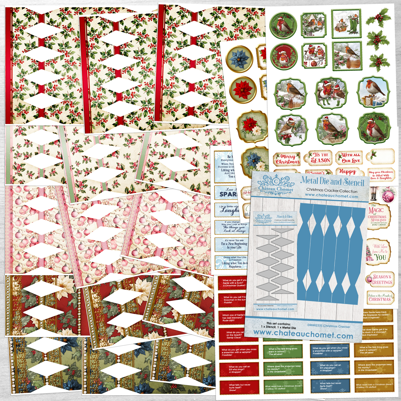 Debbi Moore Designs Chateau Chomet Christmas Cracker Set - Highlight Crafts