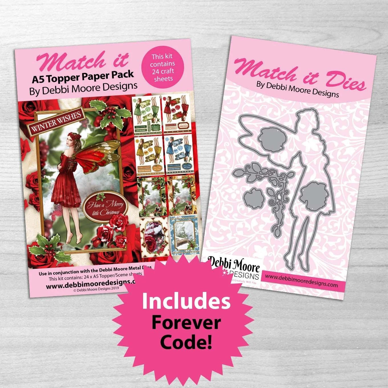 Debbi Moore Designs Christmas Fairies Match It Die Set & Cardmaking ...