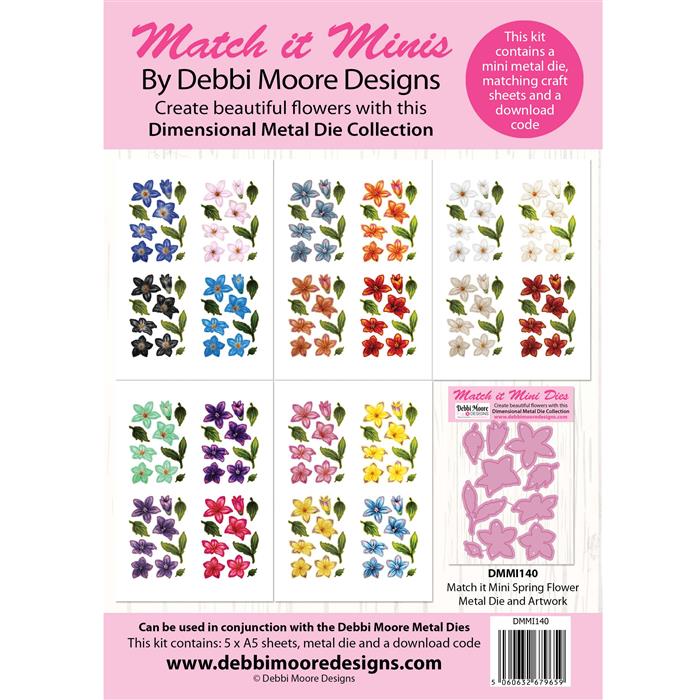 Debbi Moore Designs Mini Match It Spring Flower with Crafting Sheets ...
