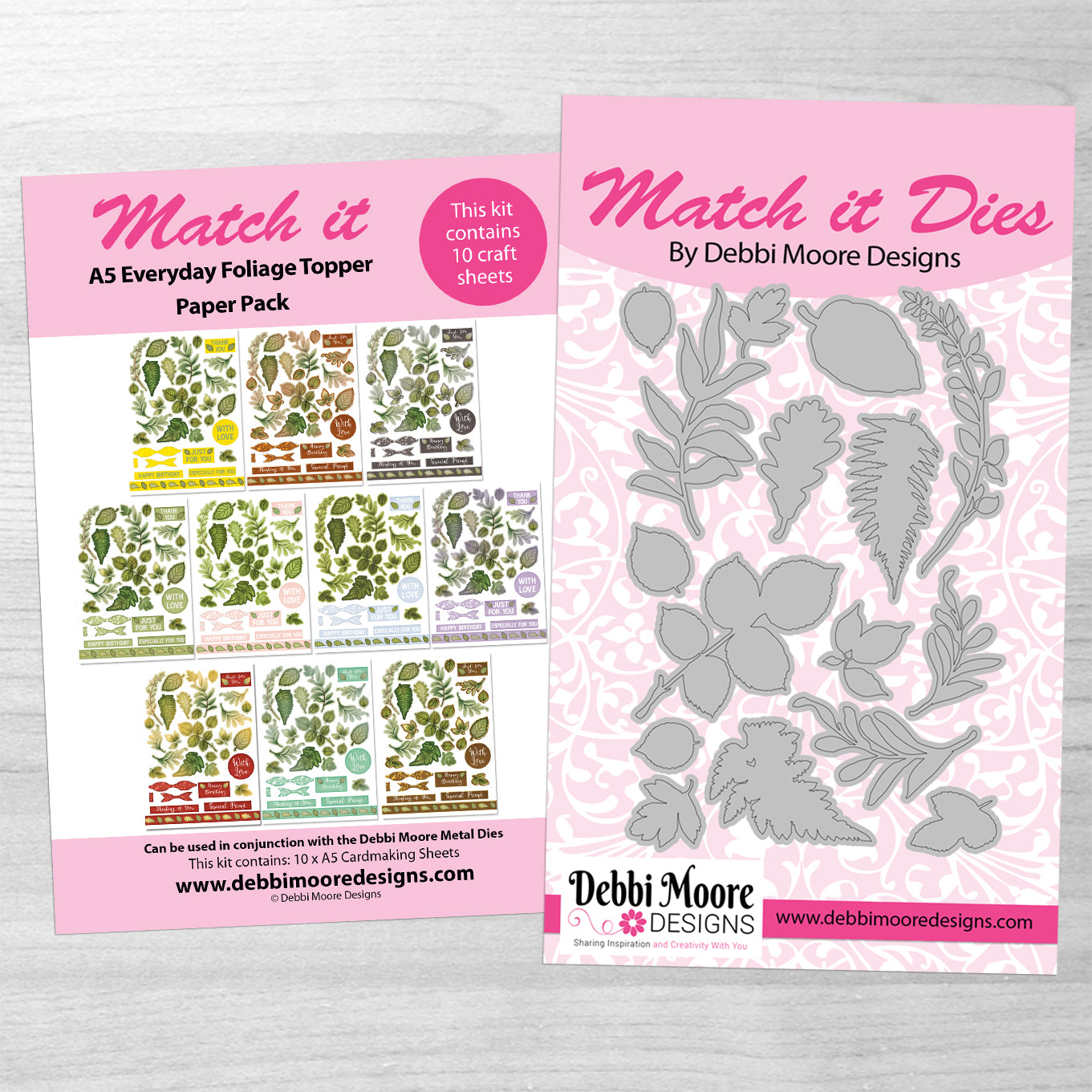 Debbi Moore Designs Match it Everyday Foliage Die & Papers - Highlight ...