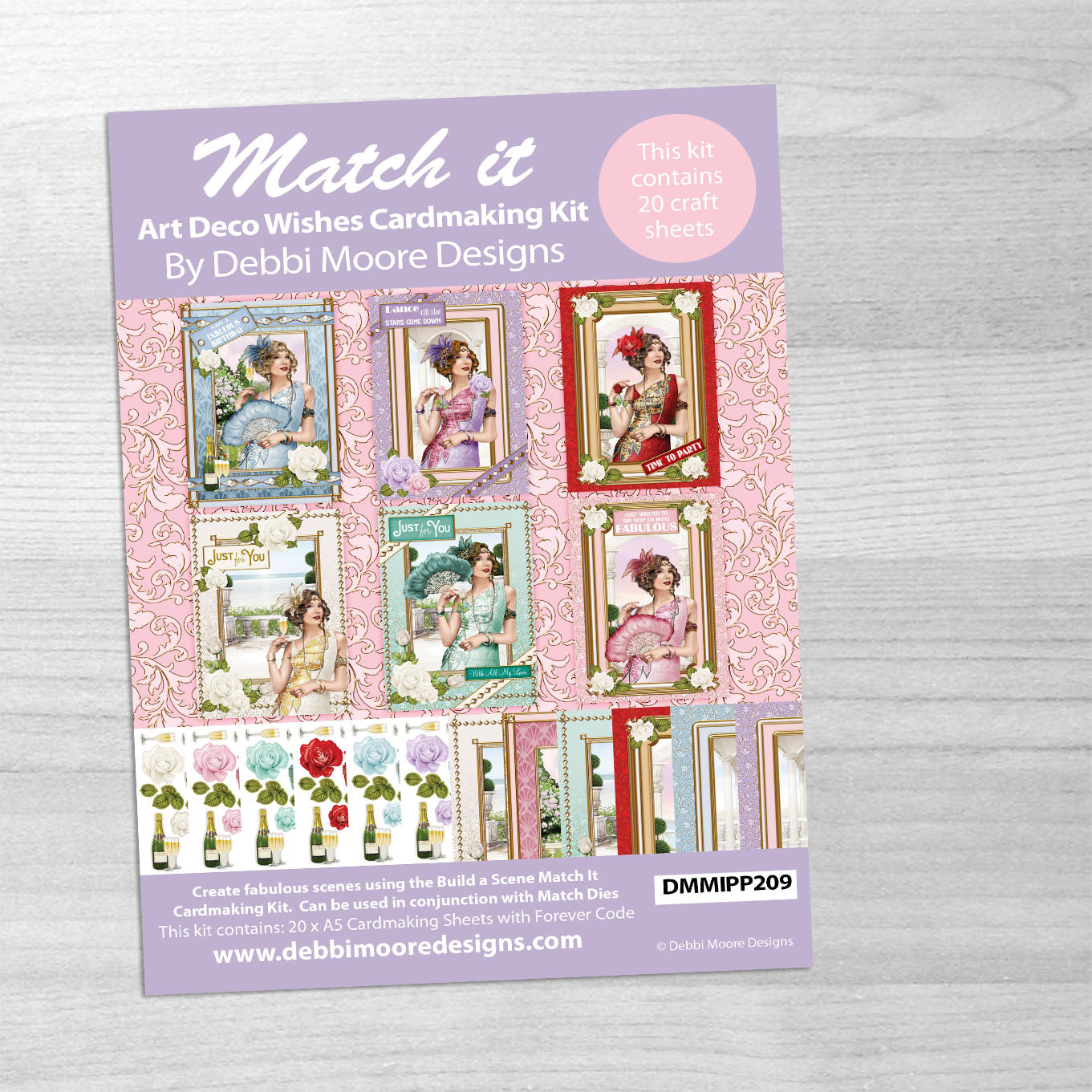 Debbi Moore Designs Match It Art Deco Wishes Cardmaking Kit - Highlight ...