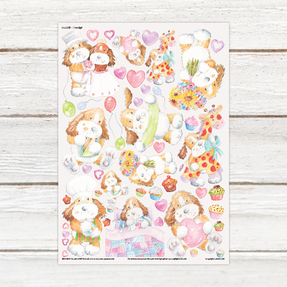Highlight Luxe Smudge Resin Decal Sheet - Highlight Crafts
