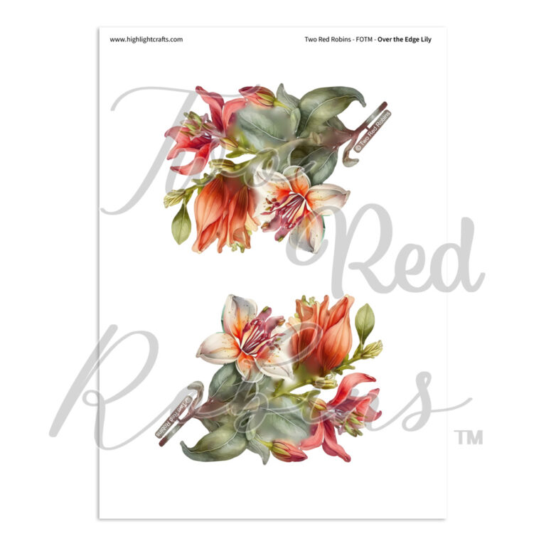 Two Red Robins Over the Edge Lily Die Set - Highlight Crafts