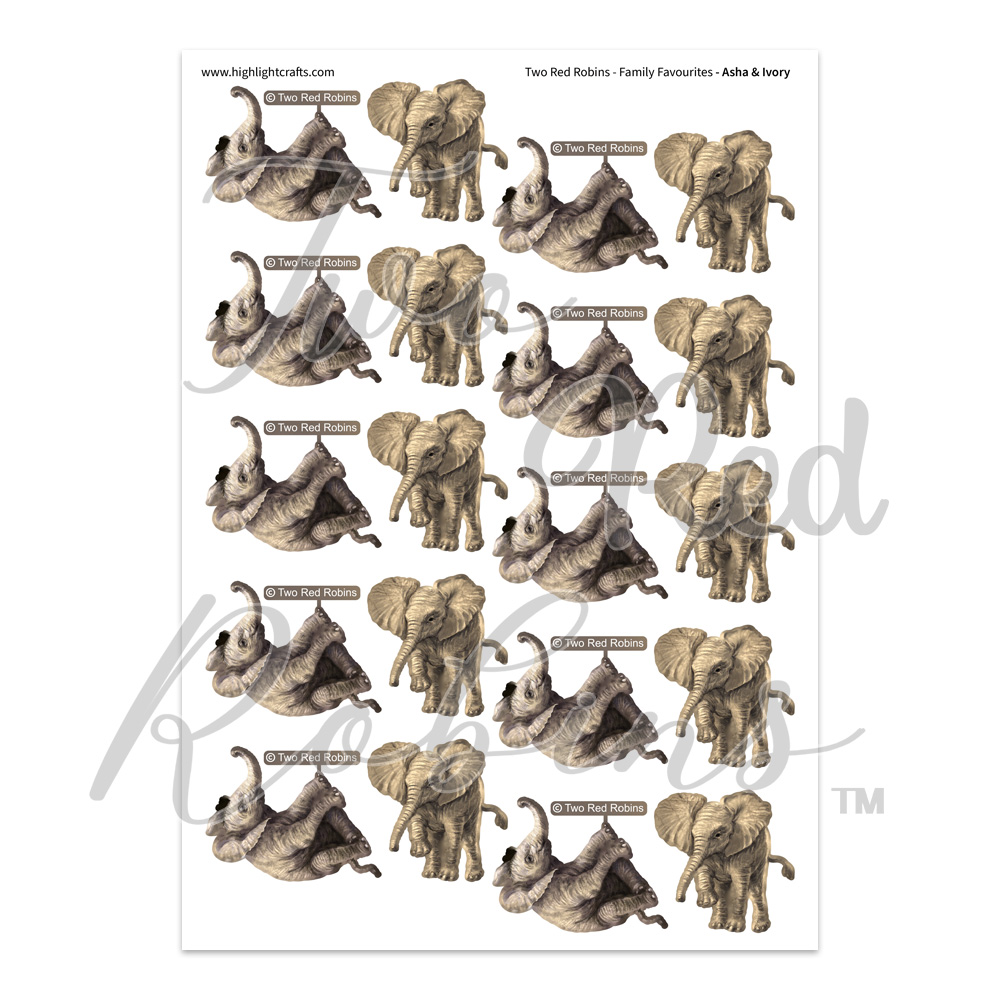 Two Red Robins Asha & Ravi Reflections Printed Sheet - Highlight Crafts