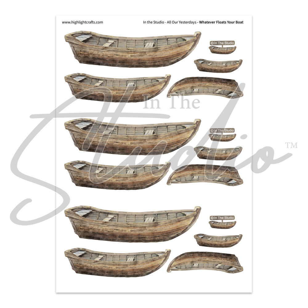 In The Studio Whatever Floats Your Boat Reflections Printed Sheet 2 ...