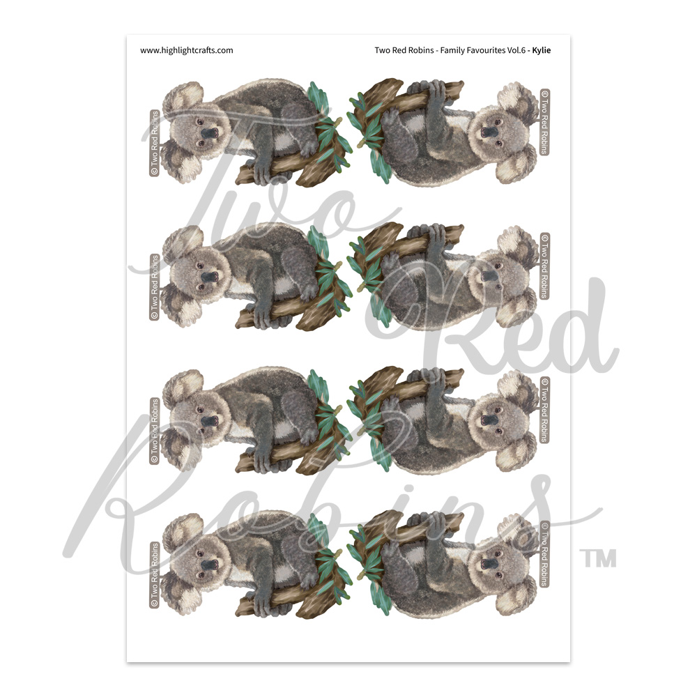 Two Red Robins Kylie Reflections Printed Sheet - Highlight Crafts