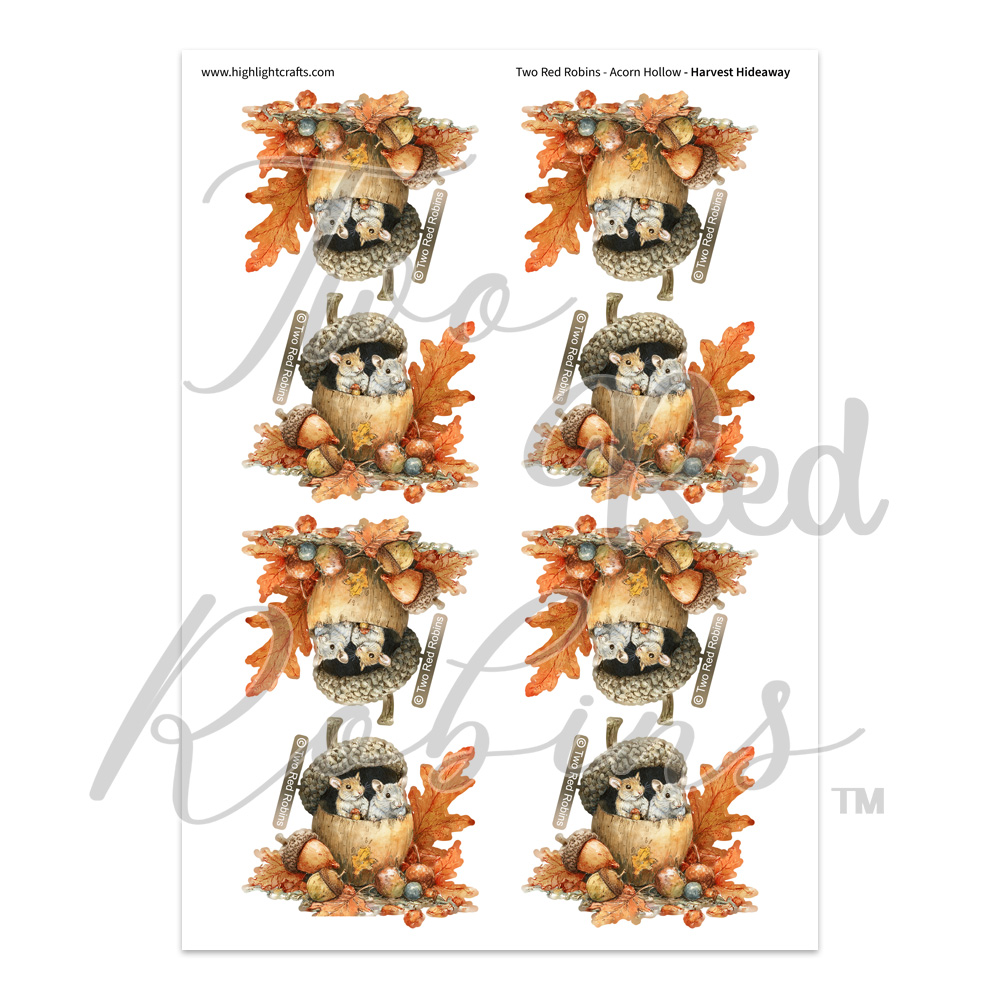 Two Red Robins Harvest Hideaway Reflections Printed Sheet 2 - Highlight ...