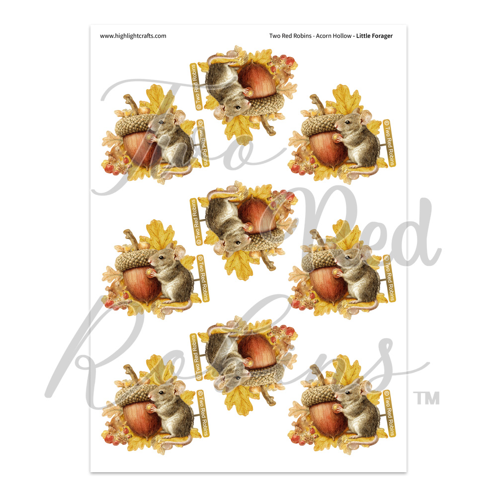 Two Red Robins Little Forager Reflections Printed Sheet 2 - Highlight ...
