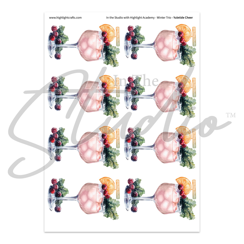 In The Studio Yuletide Cheer Reflections Printed Sheet 3 - Highlight Crafts