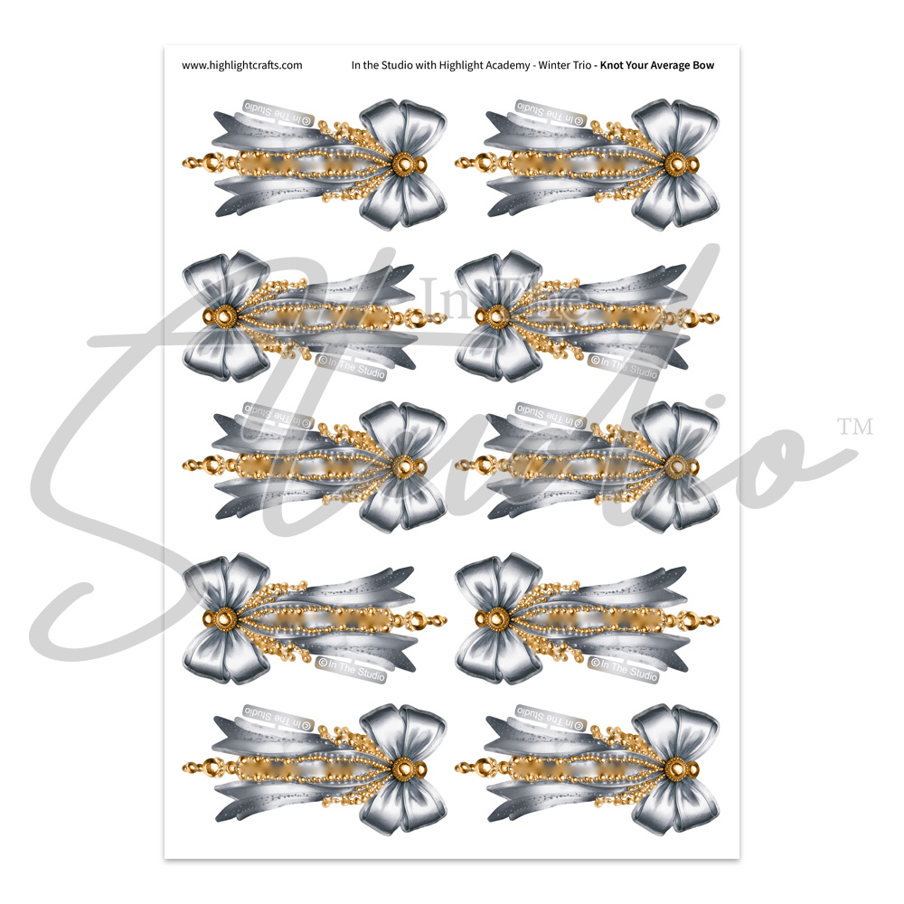 In The Studio Knot Your Average Bow Reflections Printed Sheet 3 ...