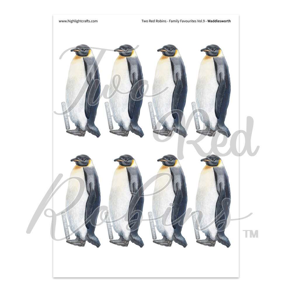 Two Red Robins Waddlesworth Reflections Printed Sheet - Highlight Crafts