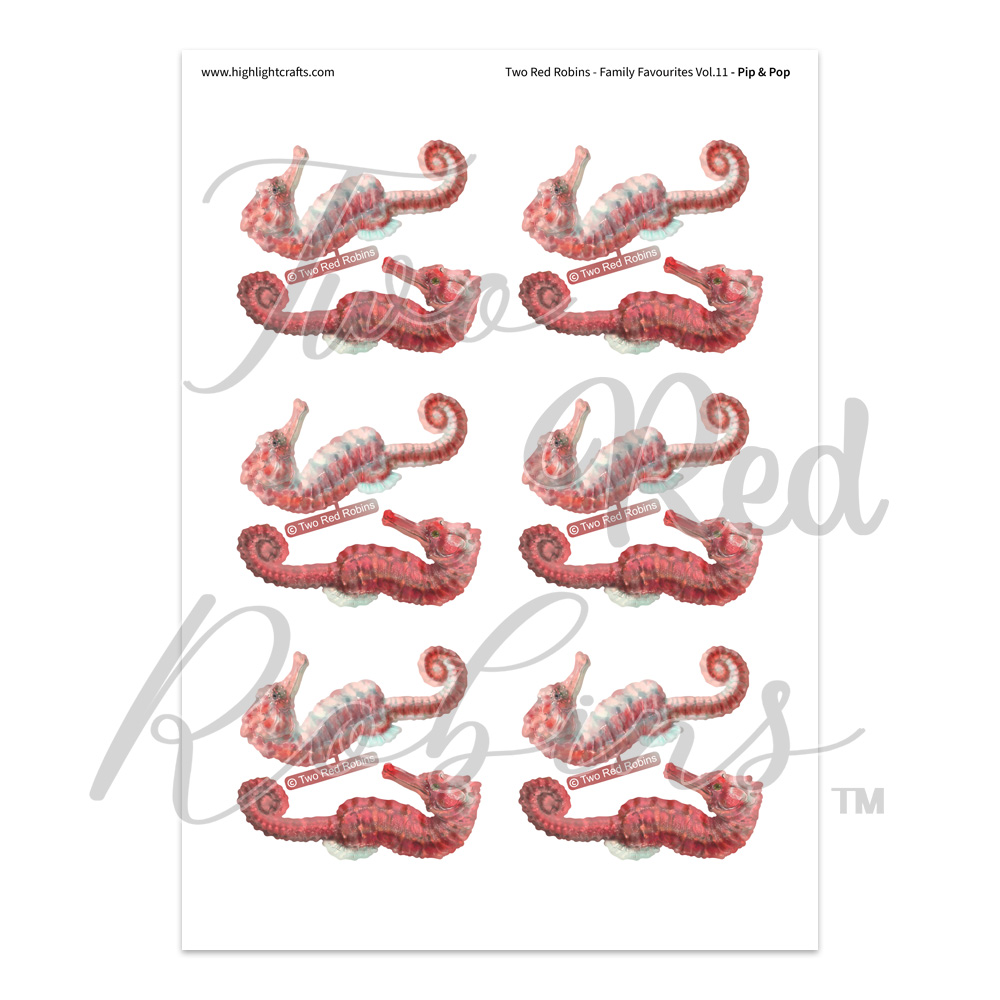 Two Red Robins Pip & Pop Reflections Printed Sheet 2 - Highlight Crafts