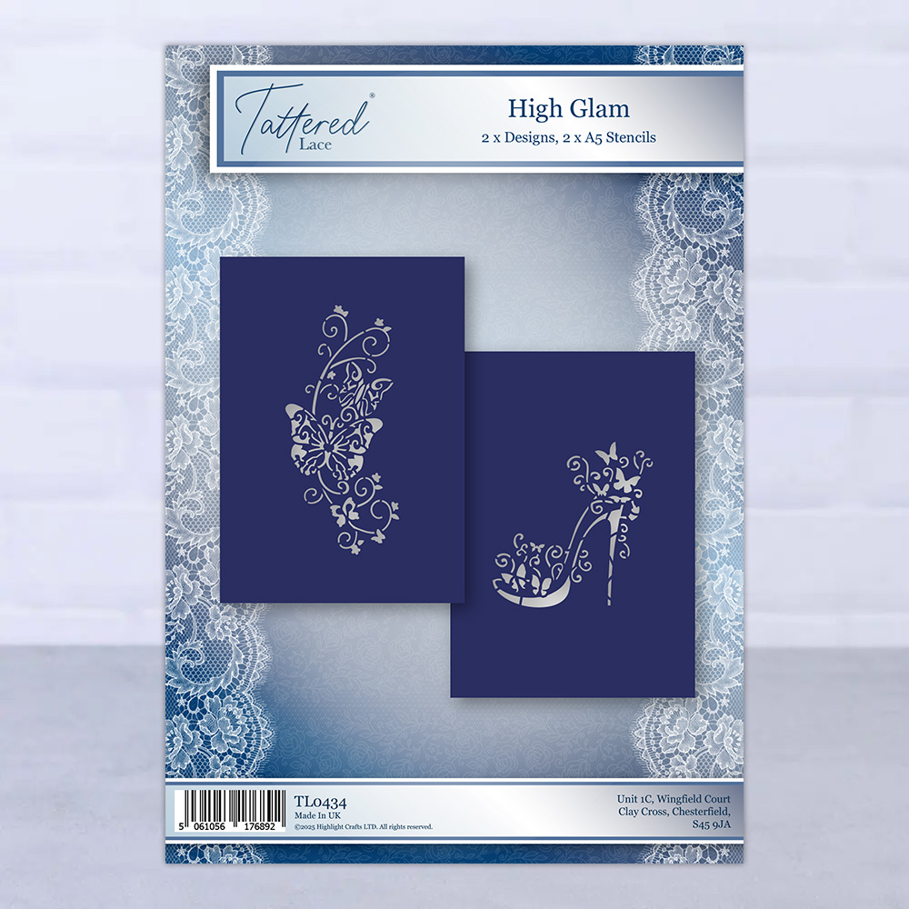 Tattered Lace High Glam A5 Stencil Set - Highlight Crafts