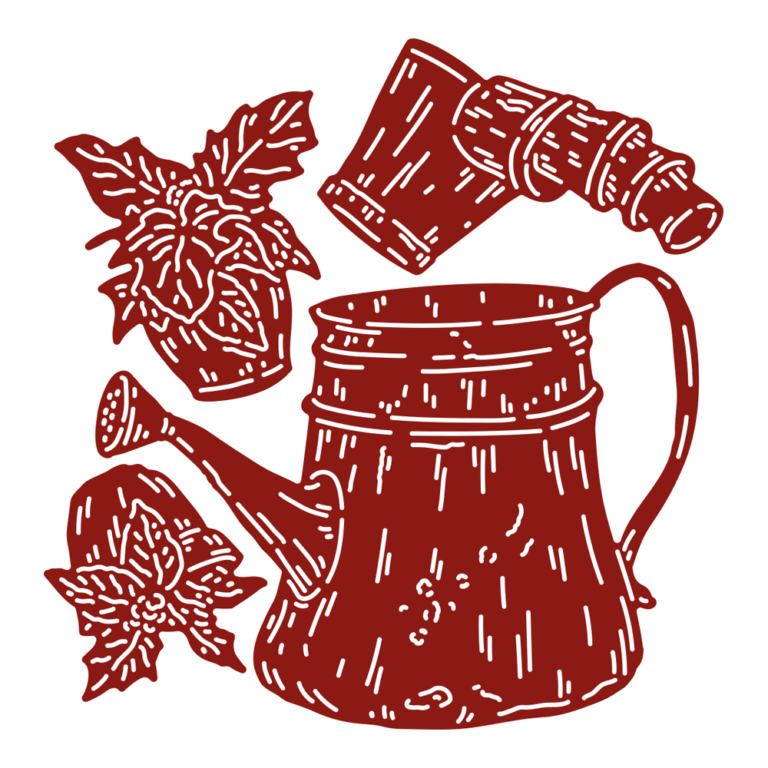 Two Red Robins Potted Poinsettia Die Set - Highlight Crafts