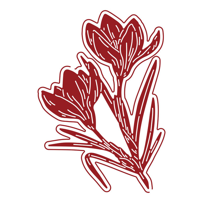 Two Red Robins Over the Edge Crocus Die Set - Highlight Crafts
