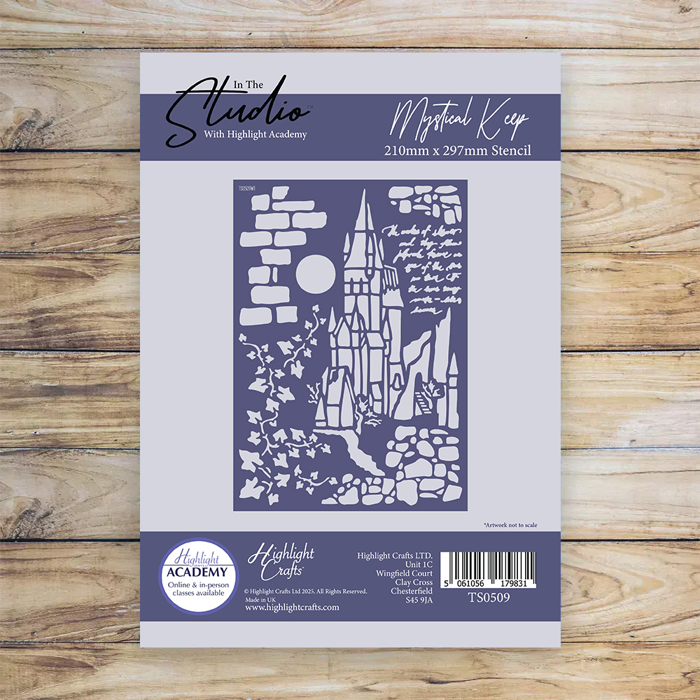 In The Studio Mystical Keep A4 Stencil - Highlight Crafts